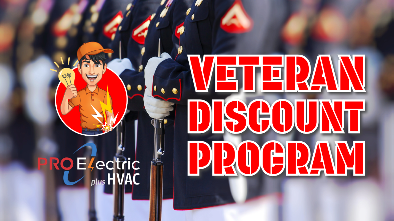 Veteran Discount Program for Electrical Services by PRO Electric LLC