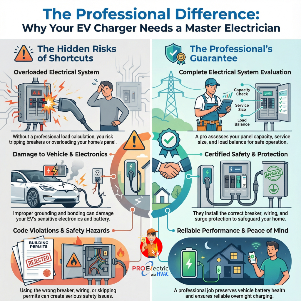EV Charger Installation - PRO Electric plus HVAC Home EV Charging